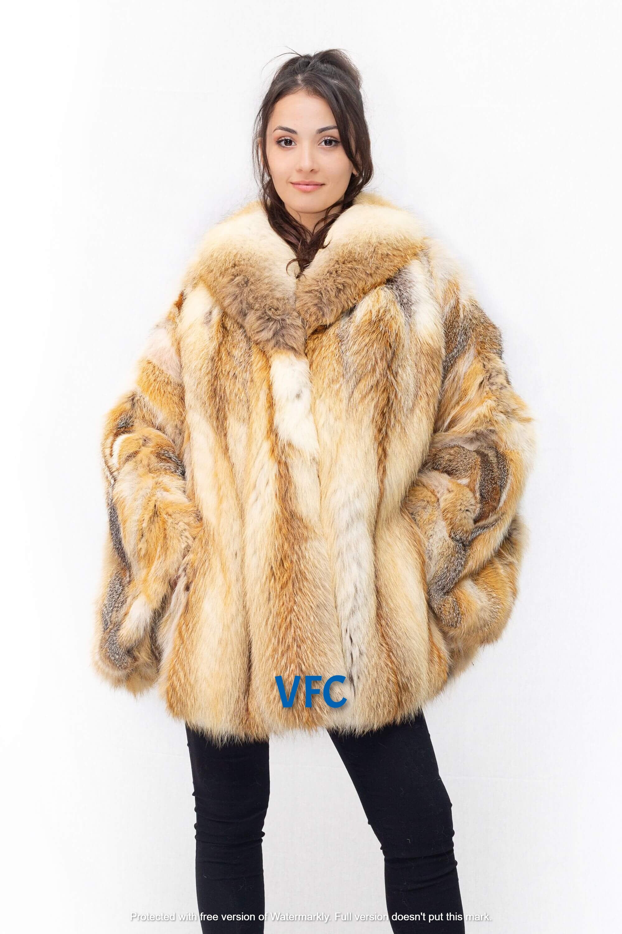 Real Fox Fur Cape, Gold Fox Fur Cape With Collar, Fluffy Fur Cape ...