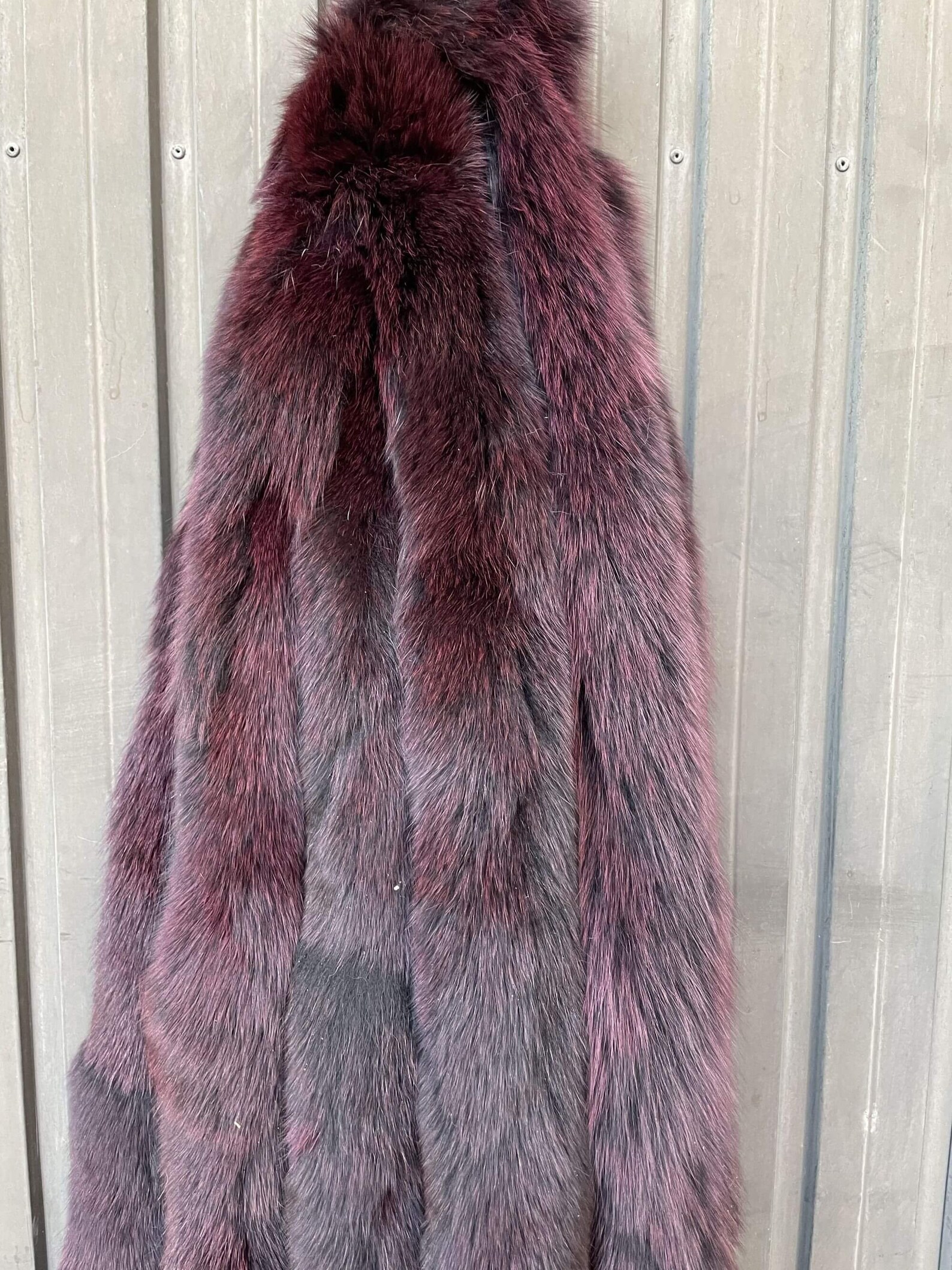 Real Fur Stripes, Burgundy Fox Fur Strip, Fox Fur Trims, Fur Scarf - Etsy