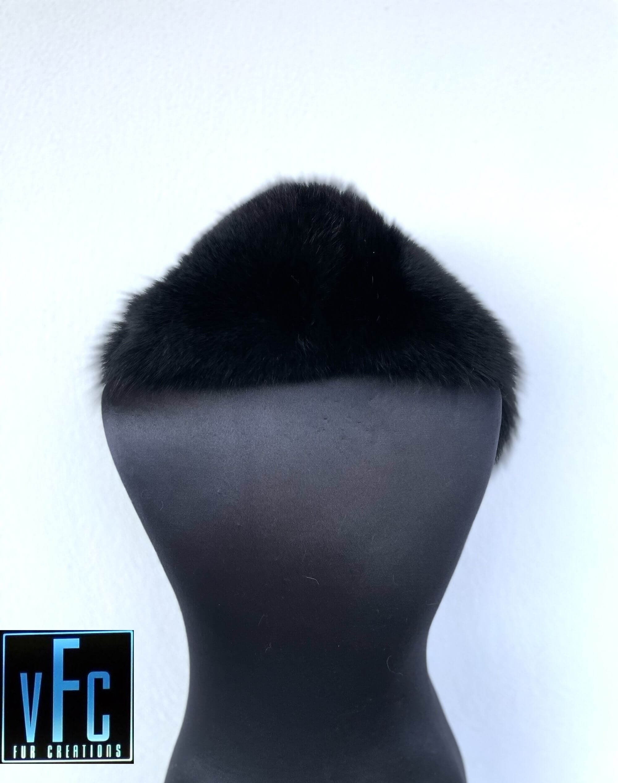 Black Fox Fur Collar, Real Fox Fur Collar, Handmade Collar, Luxury ...
