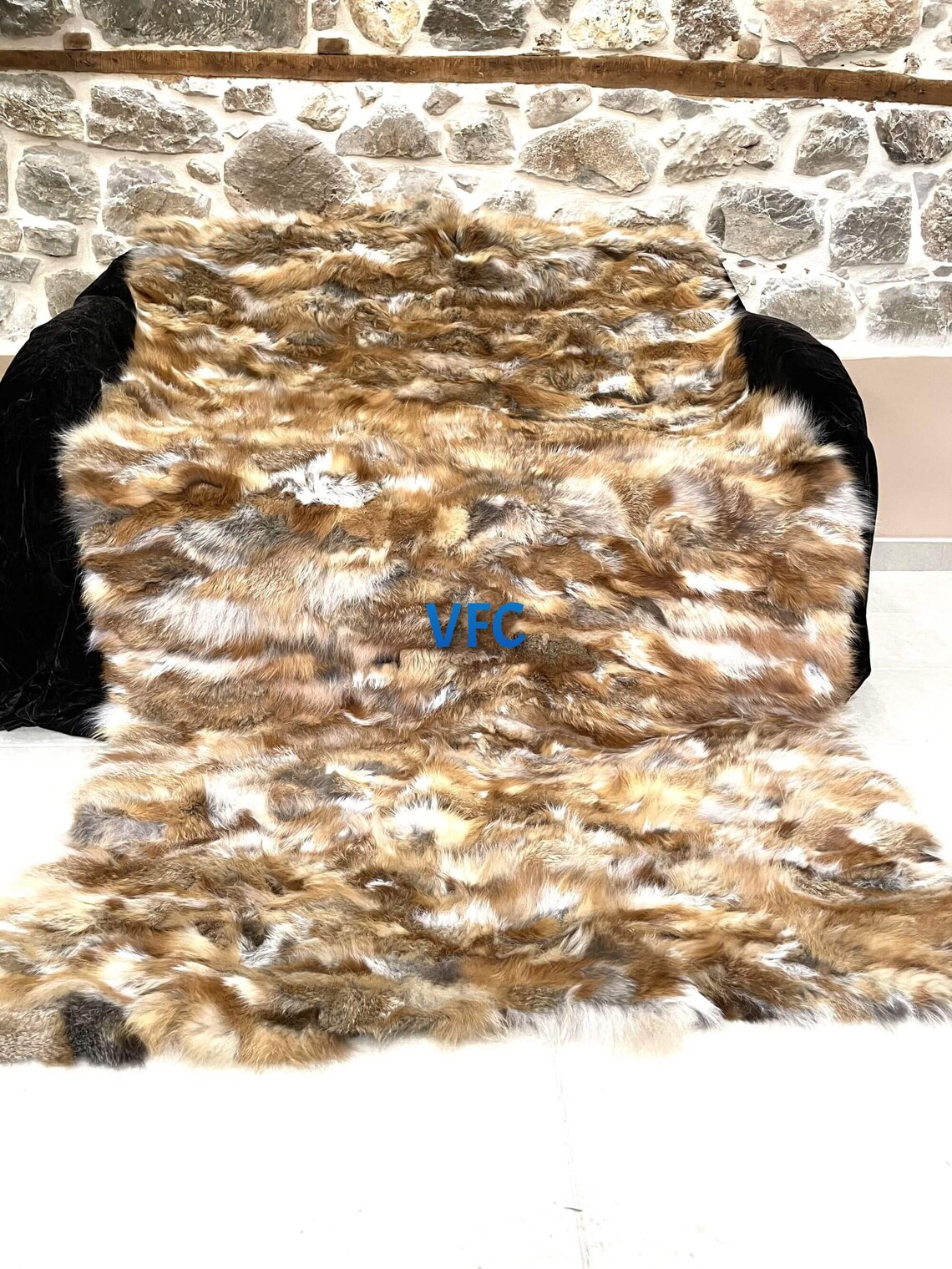 Gold Fox Fur Throw Blanket Throw Blanket Luxury Blanket - Etsy