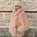 Real Fox Fur Jacket, Pink Fox Fur Jacket, Fluffy Fur Jacket , Luxury ...