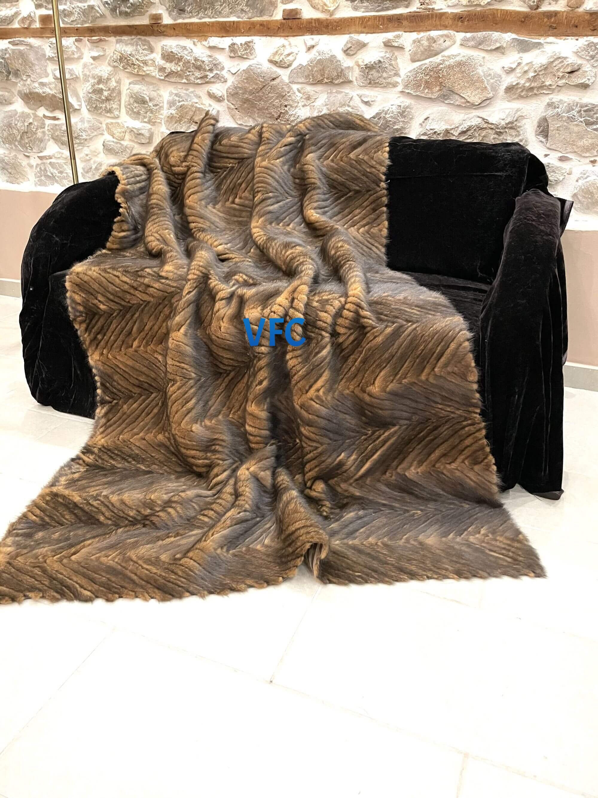 Caramel Brown Mink Fur Throw Blanket Throw Blanket Luxury | Etsy