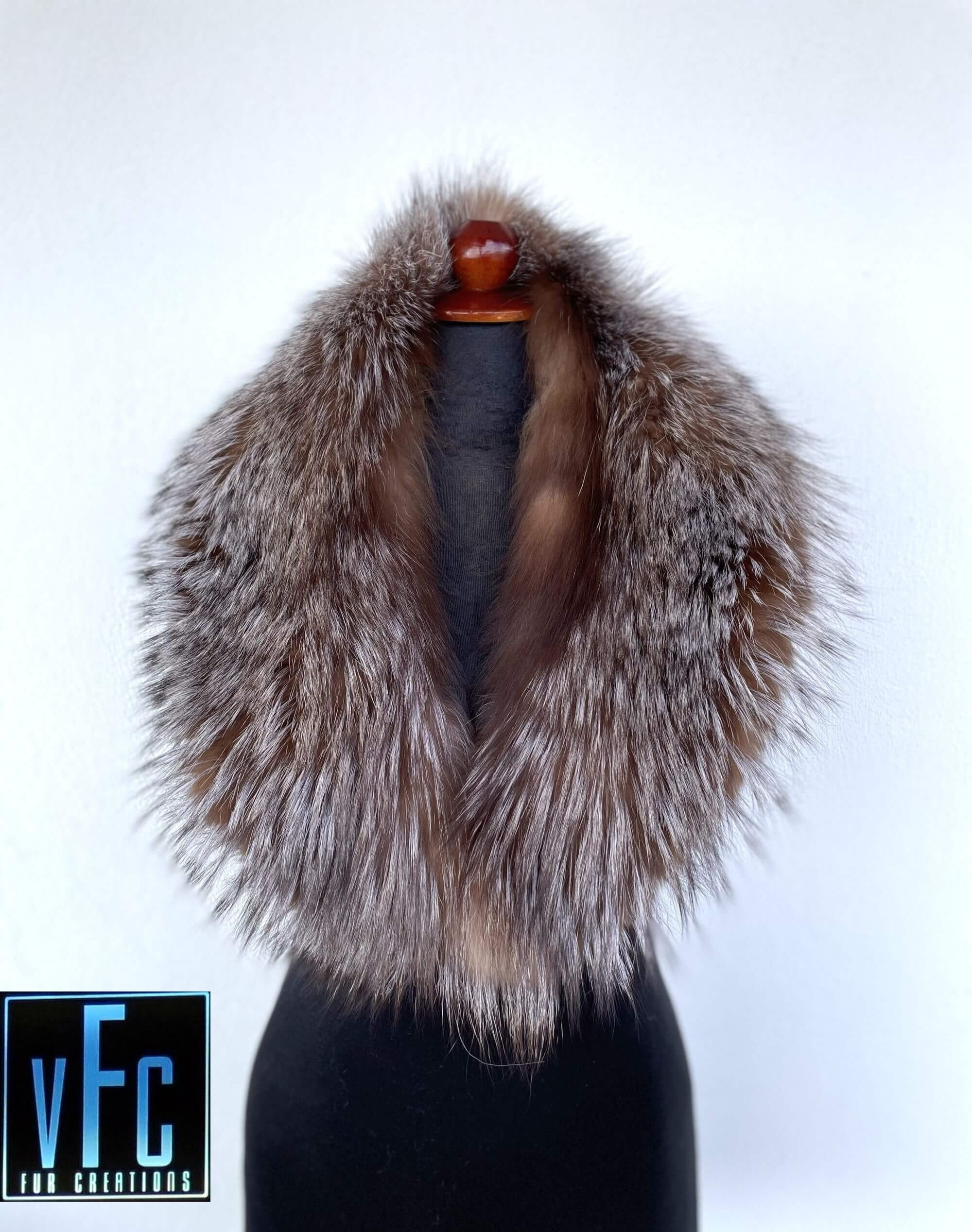 Crystal Fox Fur Collar Real Fox Fur Collar Handmade Collar - Etsy