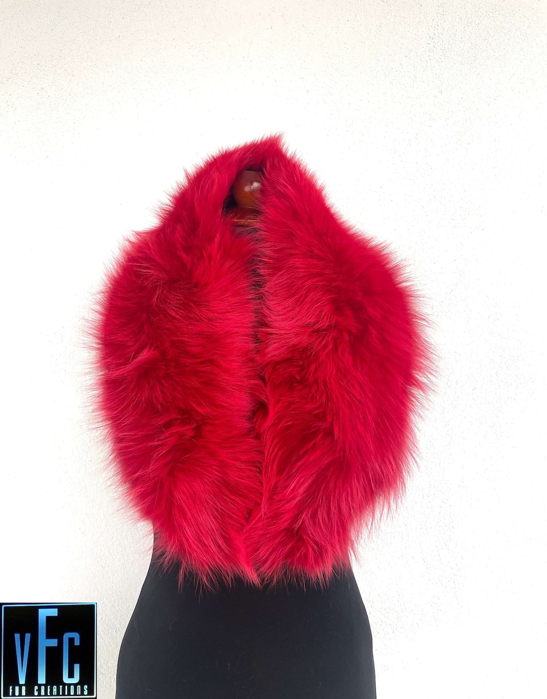 Red Fox Fur Collar, Real Fox Fur Collar, Handmade Fur Collar, Luxury ...