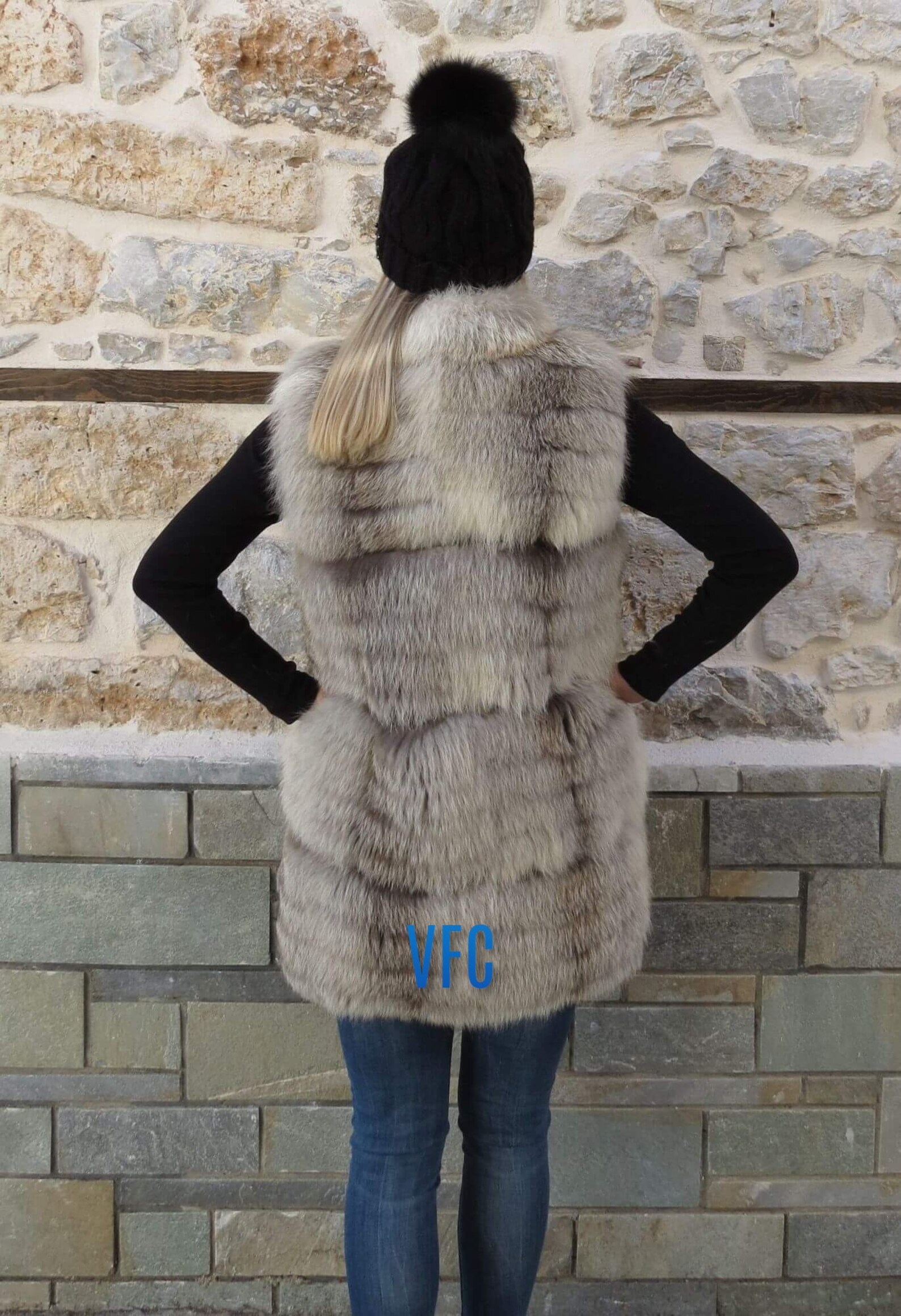Real Fox Fur Vest, Real Fur Gilet, Fawn Light Fox Fur Vest, Fluffy Fur ...