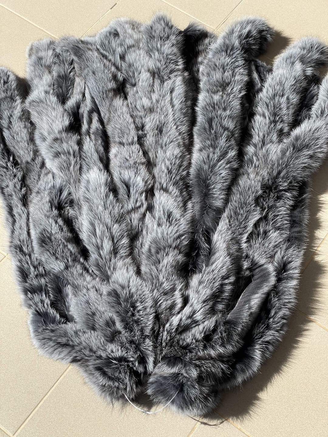 Real Fur Stripes, Blue Snow up Fox Fur Strip, Fox Fur Trims, Fur Scarf ...