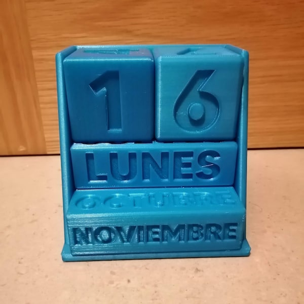 3d Printed Block Calendar - Etsy