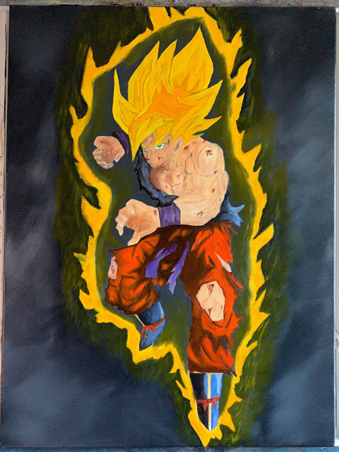 Goku Oil Painting 18”x24” - Etsy
