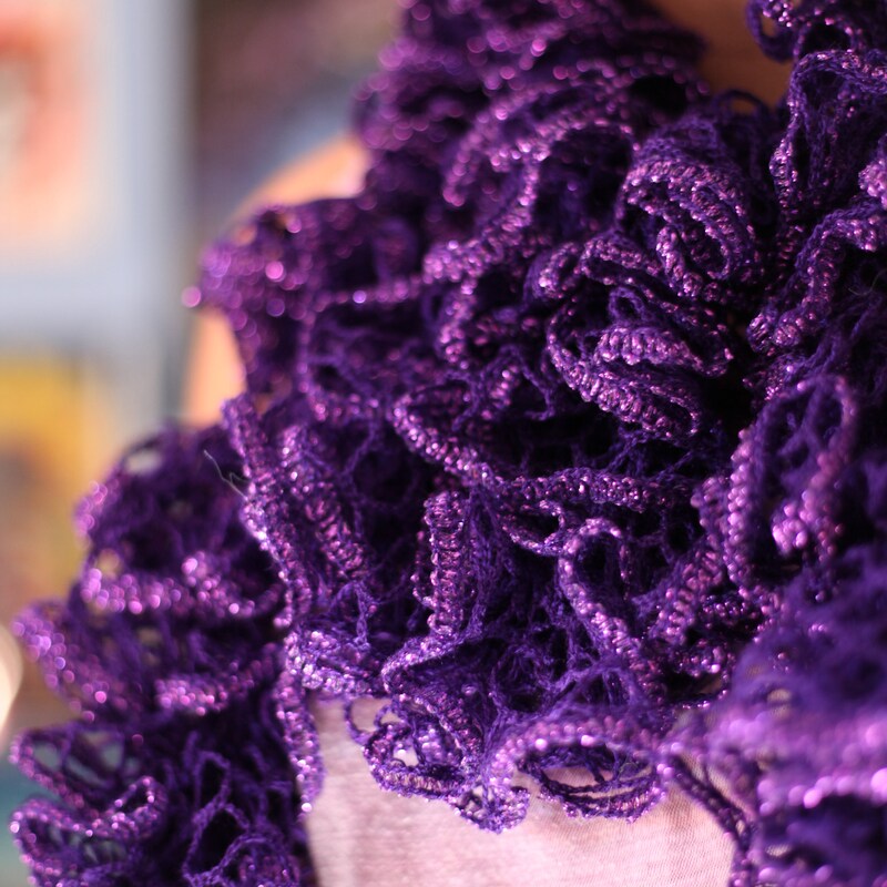 Crochet Ruffle Scarf - Etsy