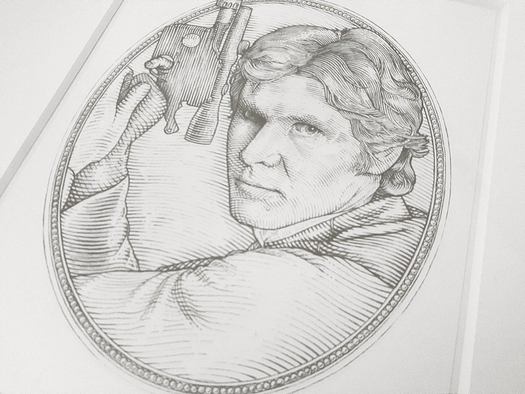 Han Solo Illustration, 8x10 Print matte. - Etsy
