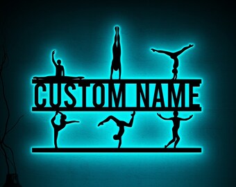 Personalized Aluminum Gymnastics Sign - Etsy