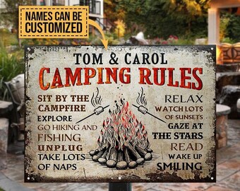 Fire Pit Rules Sign - Etsy