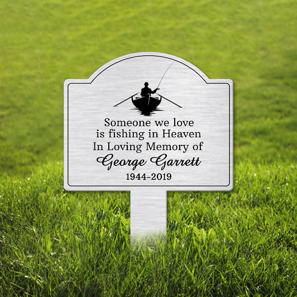 Personalized Garden Memorial Fishing in Heaven - Make Your Own Garden ...