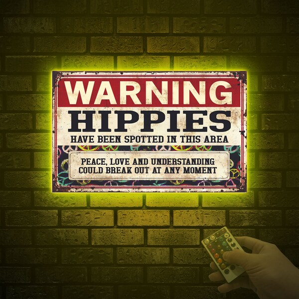 Warning Hippies - Etsy