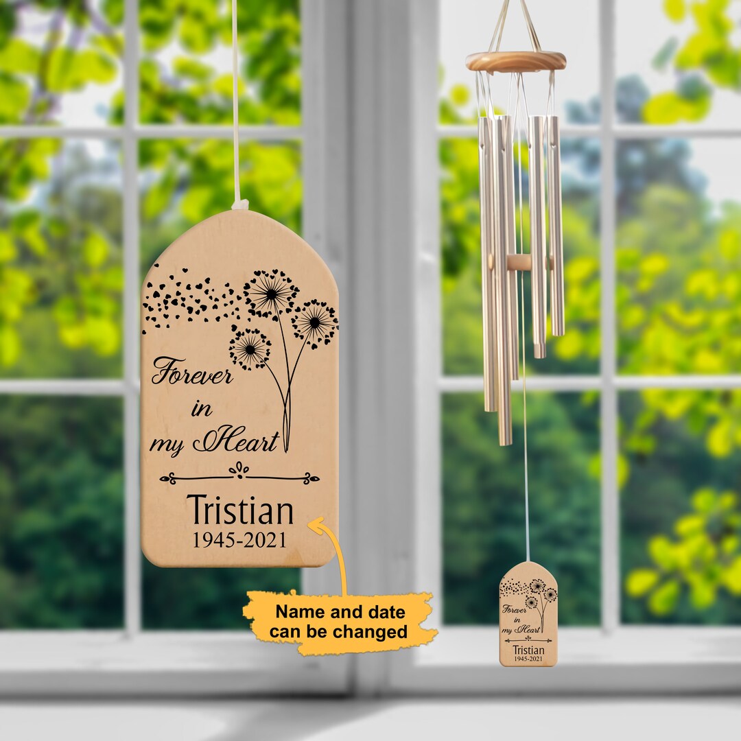 Personalized Loss of Mom Wind Chime Remembrance Mother Wind - Etsy