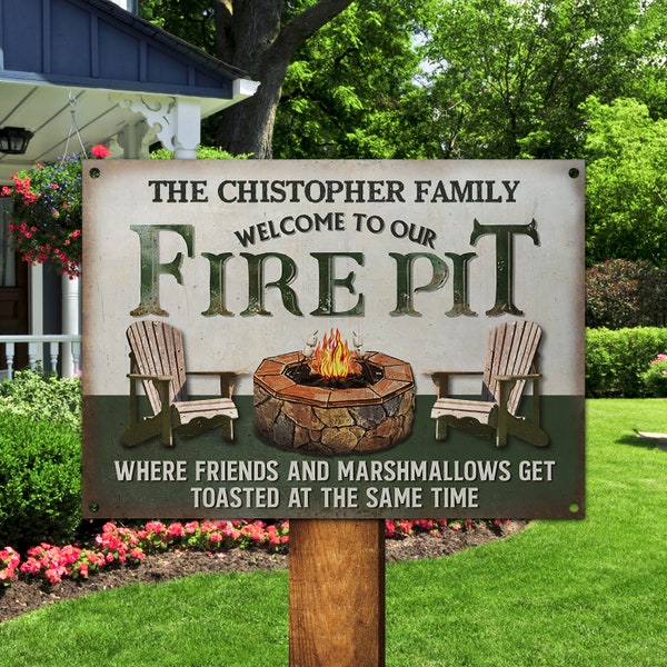 Fire Pit Sign - Etsy
