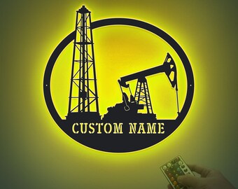 Oil Rig Metal Art - Etsy