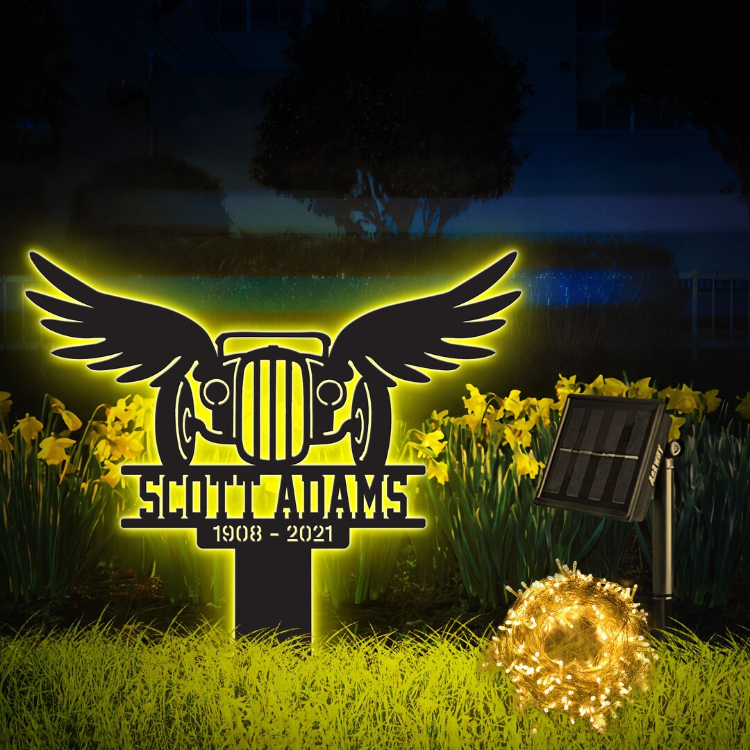 Hot Rod With Wings Custom Memorial Stake Metal Stake With - Etsy