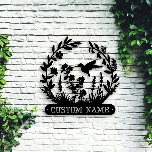 Hummingbird Metal Sign-metalart Garden Sign-custom - Etsy