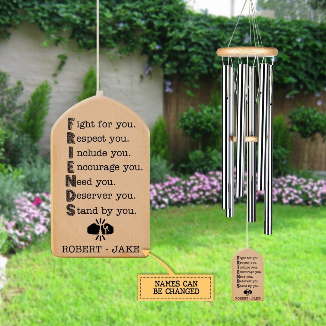 Personalized Friends Wind Chime Custom Friendship Gift - Etsy