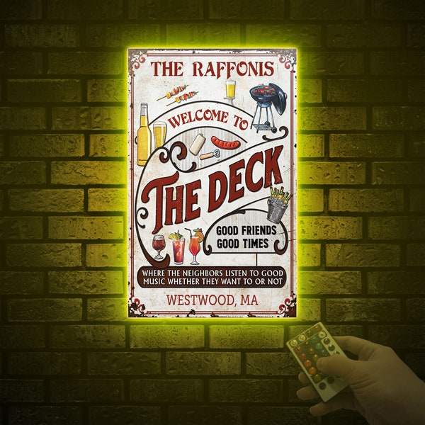 Welcome to the Deck Sign - Etsy