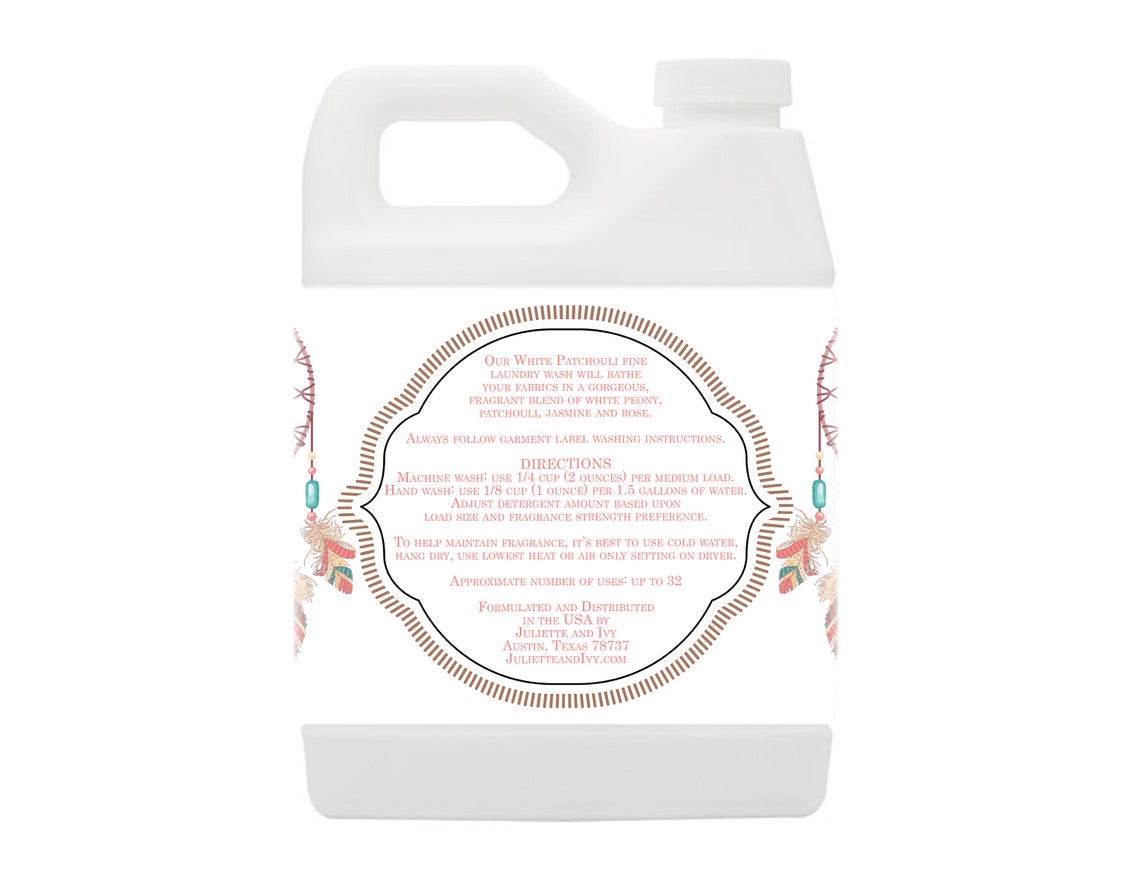 White Patchouli Laundry Detergent Liquid 32 Oz - Etsy