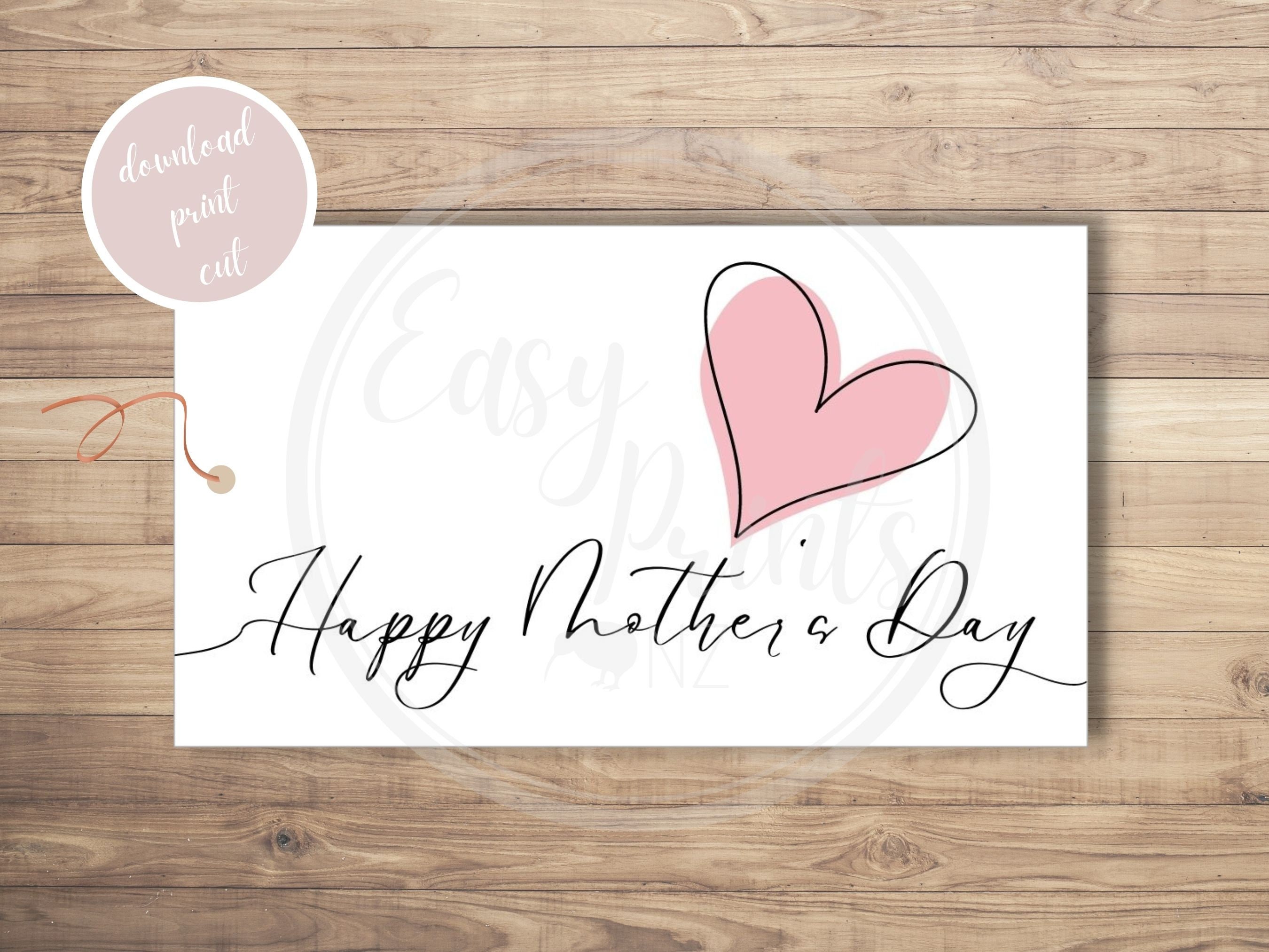 Mother's Day Gift Tags, Printable PDF, Instant Download, Happy Mother's ...
