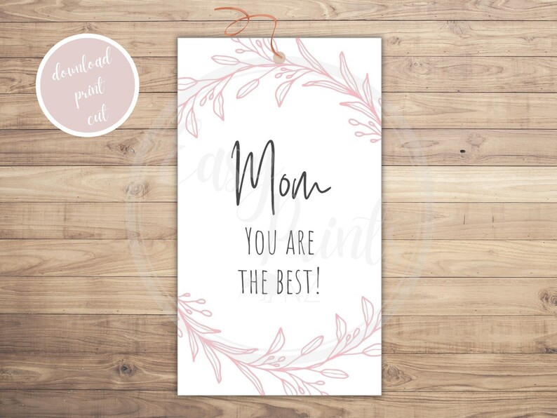 Mother's Day Gift Tags, Printable PDF, Instant Download, Happy Mother's ...