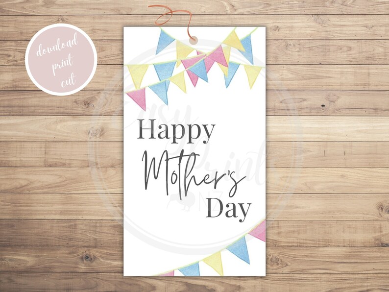 Mother's Day Gift Tags, Printable PDF, Instant Download, Happy Mother's ...