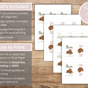 Mother's Day Gift Tags, Printable PDF, Instant Download, Happy Mother's ...