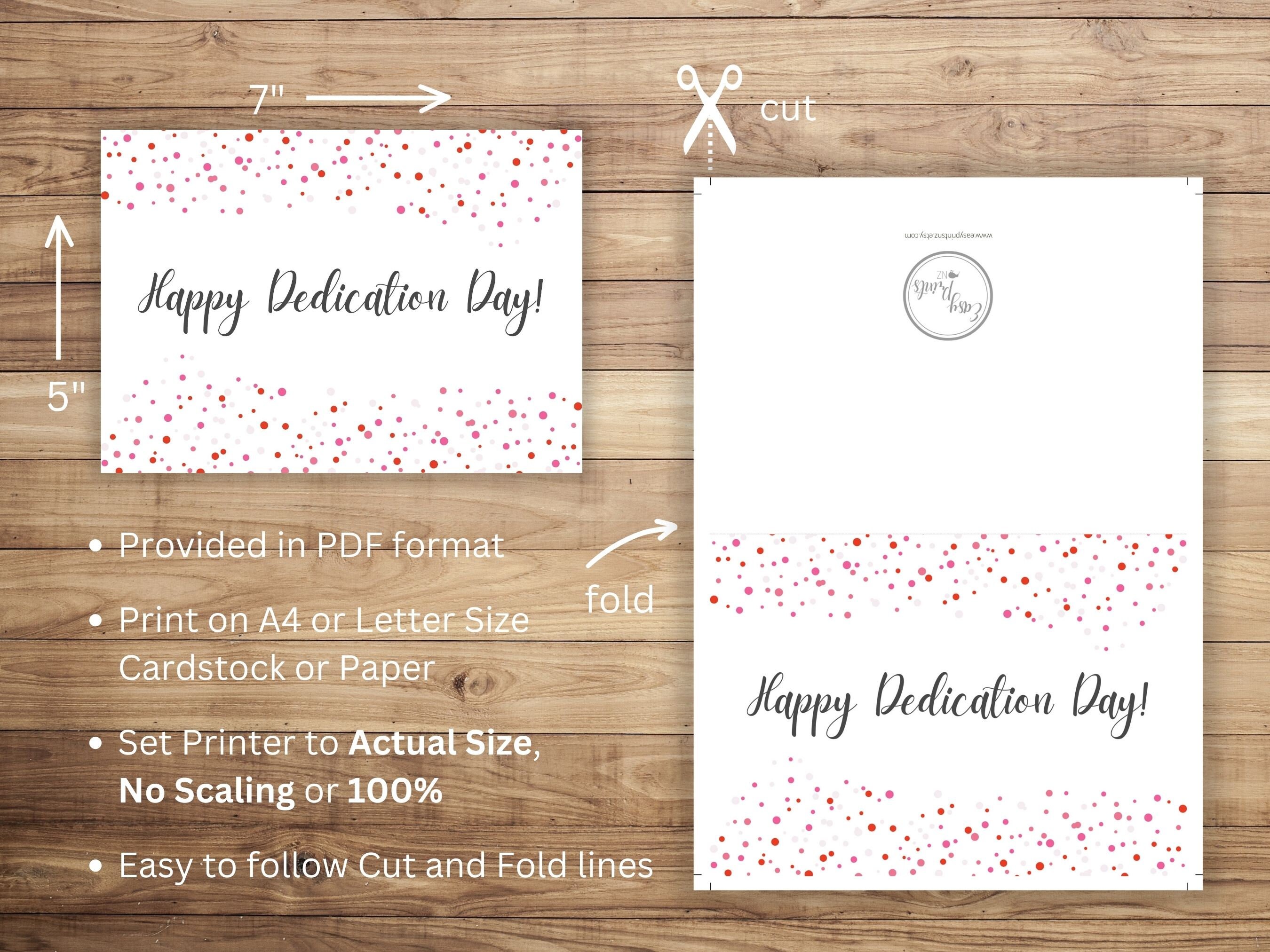 Dedication Card, Baby Dedication Card, Happy Dedication, on Your ...