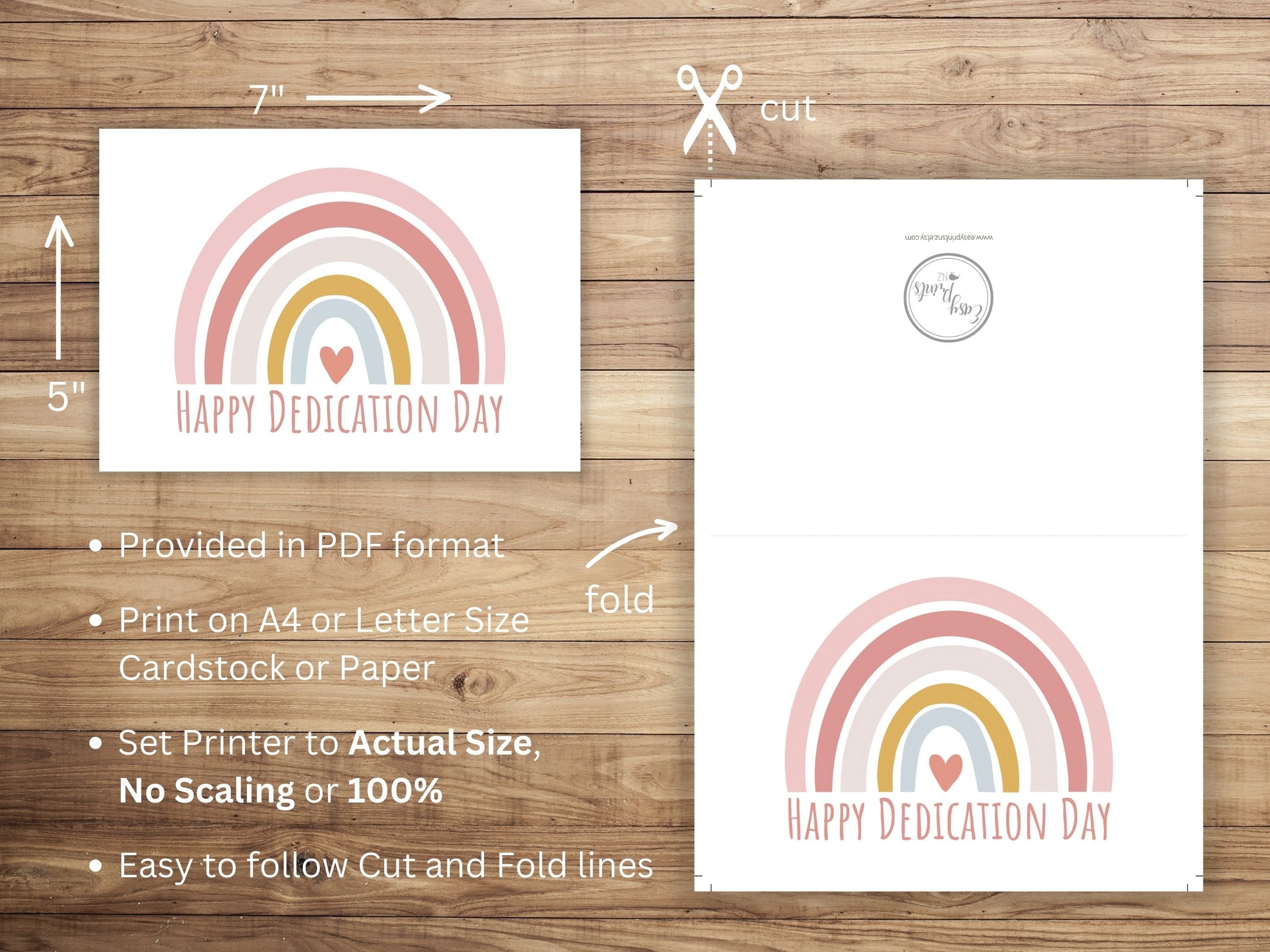 Dedication Card, Baby Dedication Card, Happy Dedication, on Your ...