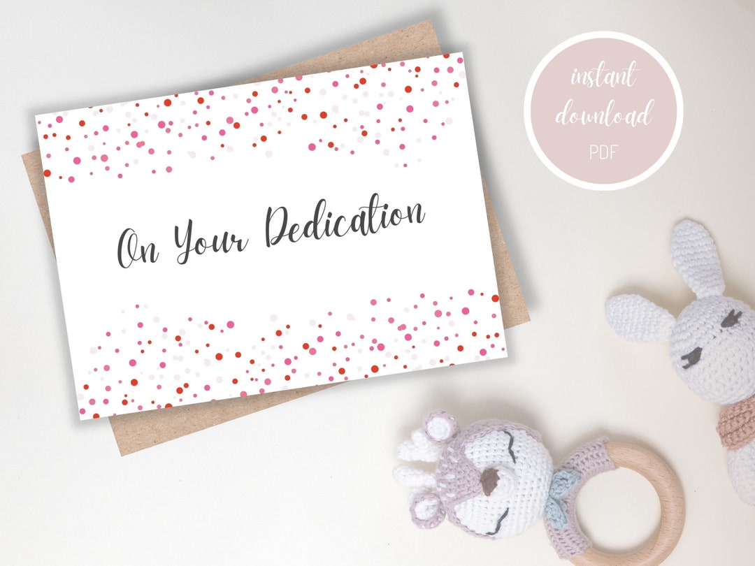 Dedication Card, Baby Dedication Card, Happy Dedication, on Your ...