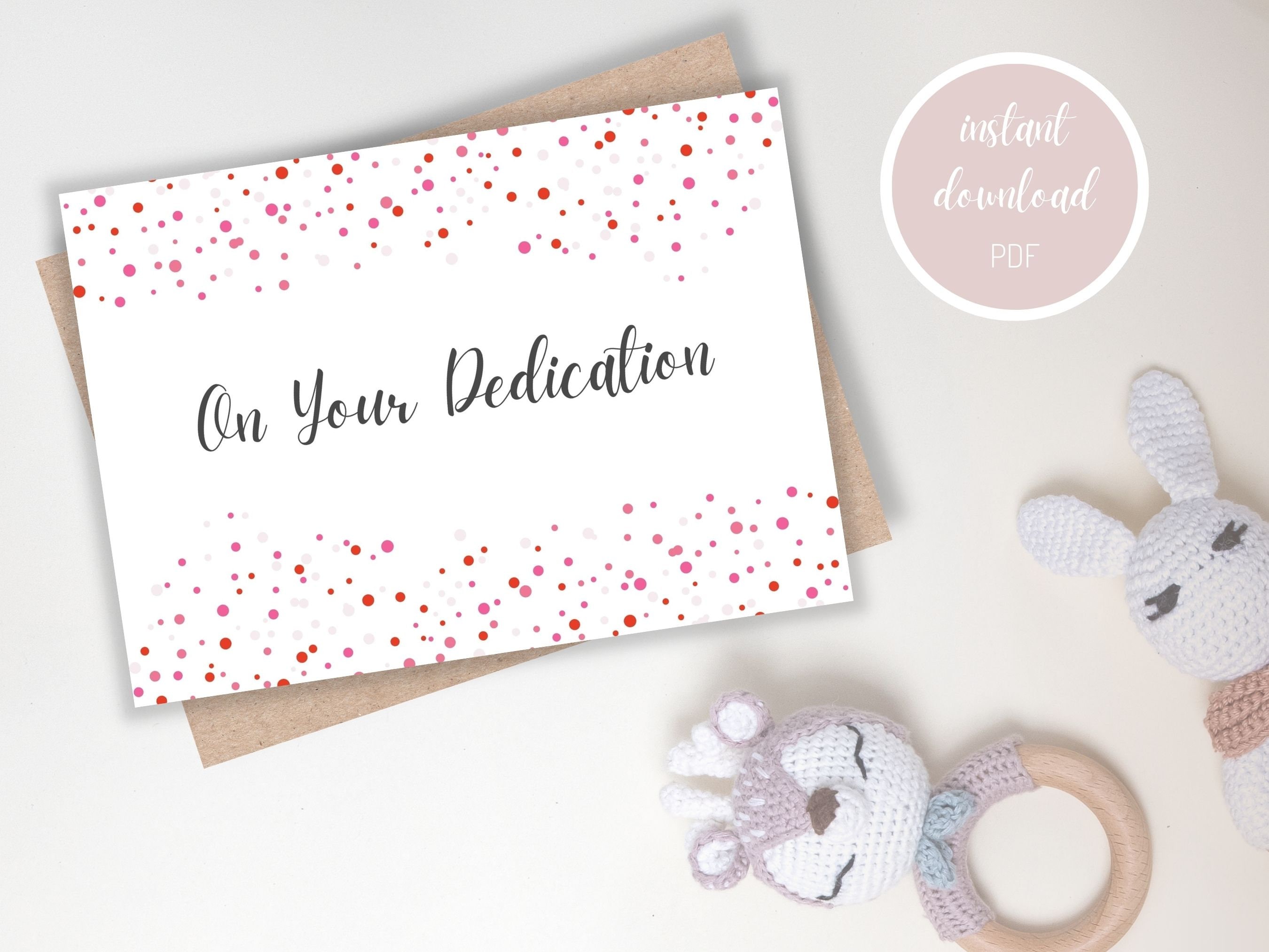 Dedication Card, Baby Dedication Card, Happy Dedication, on Your ...