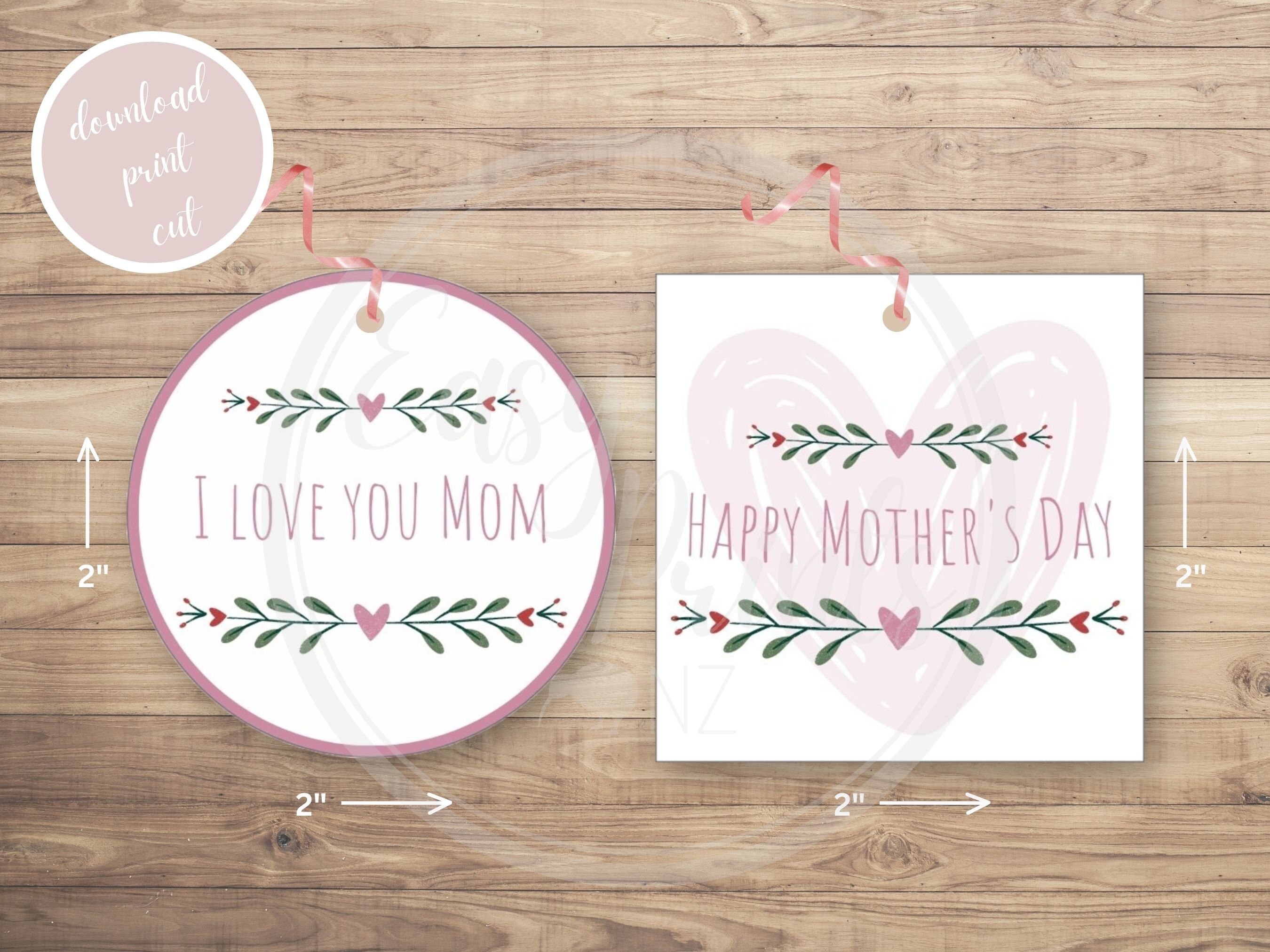 Mothers Day Cupcake Toppers, Cupcake Toppers, Mother's Day Gift Tags ...