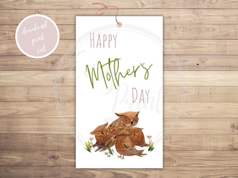 Mother's Day Gift Tags, Printable PDF, Instant Download, Happy Mother's ...