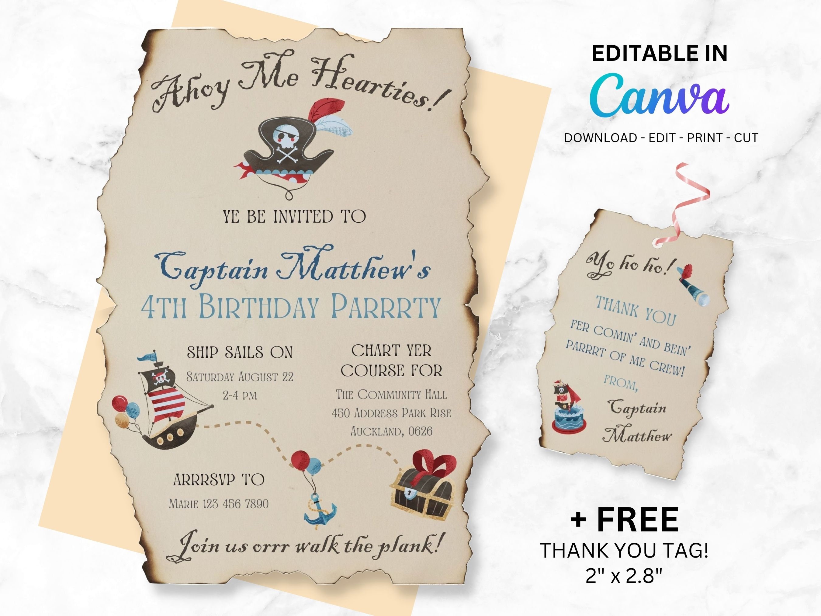 Pirate Birthday Invitation Wording Printable Pirate Birthday