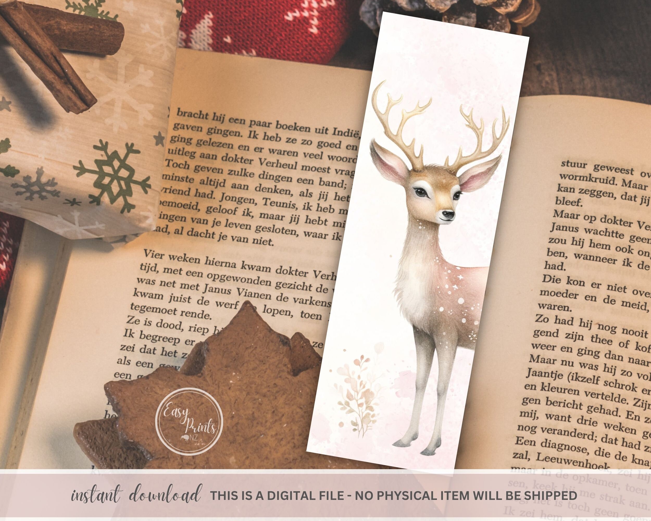 Christmas Printable Bookmarks Set of 6 Printable Christmas - Etsy