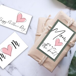 Mother's Day Gift Tags, Printable PDF, Instant Download, Happy Mother's ...