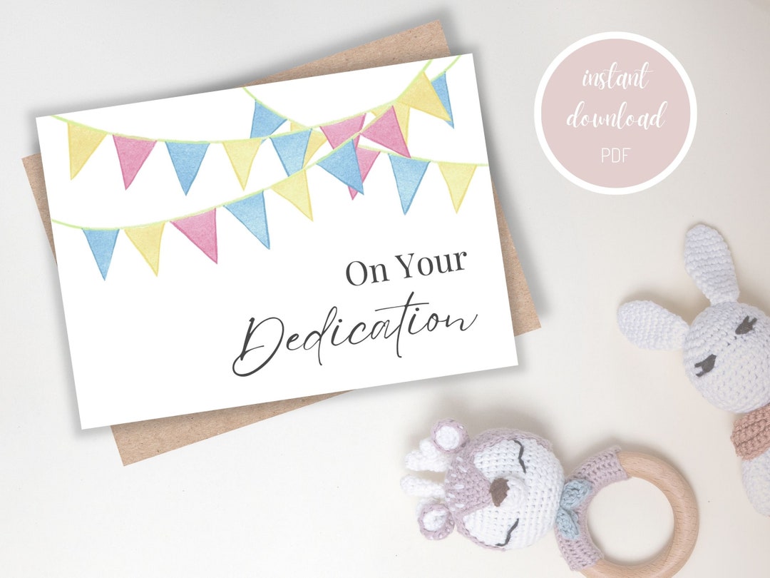 Dedication Card, Baby Dedication Card, Happy Dedication, on Your ...