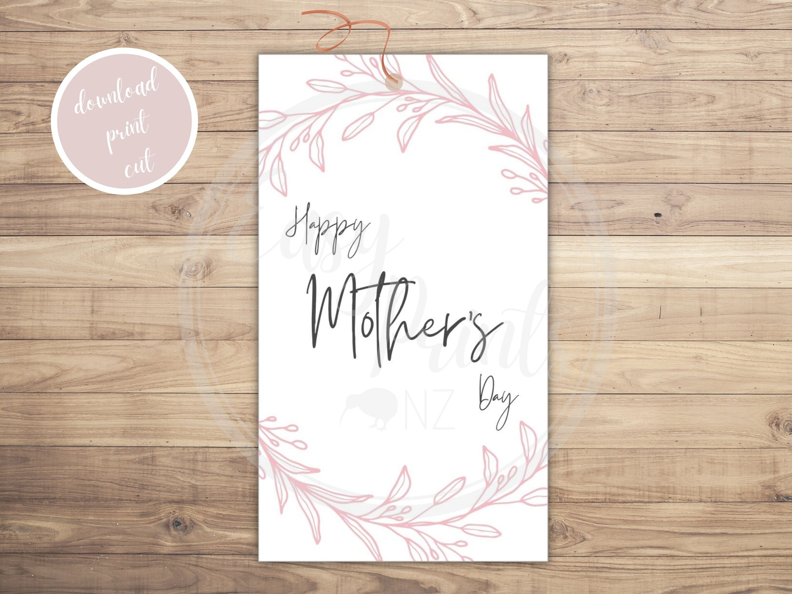 Mother's Day Gift Tags, Printable PDF, Instant Download, Happy Mother's ...