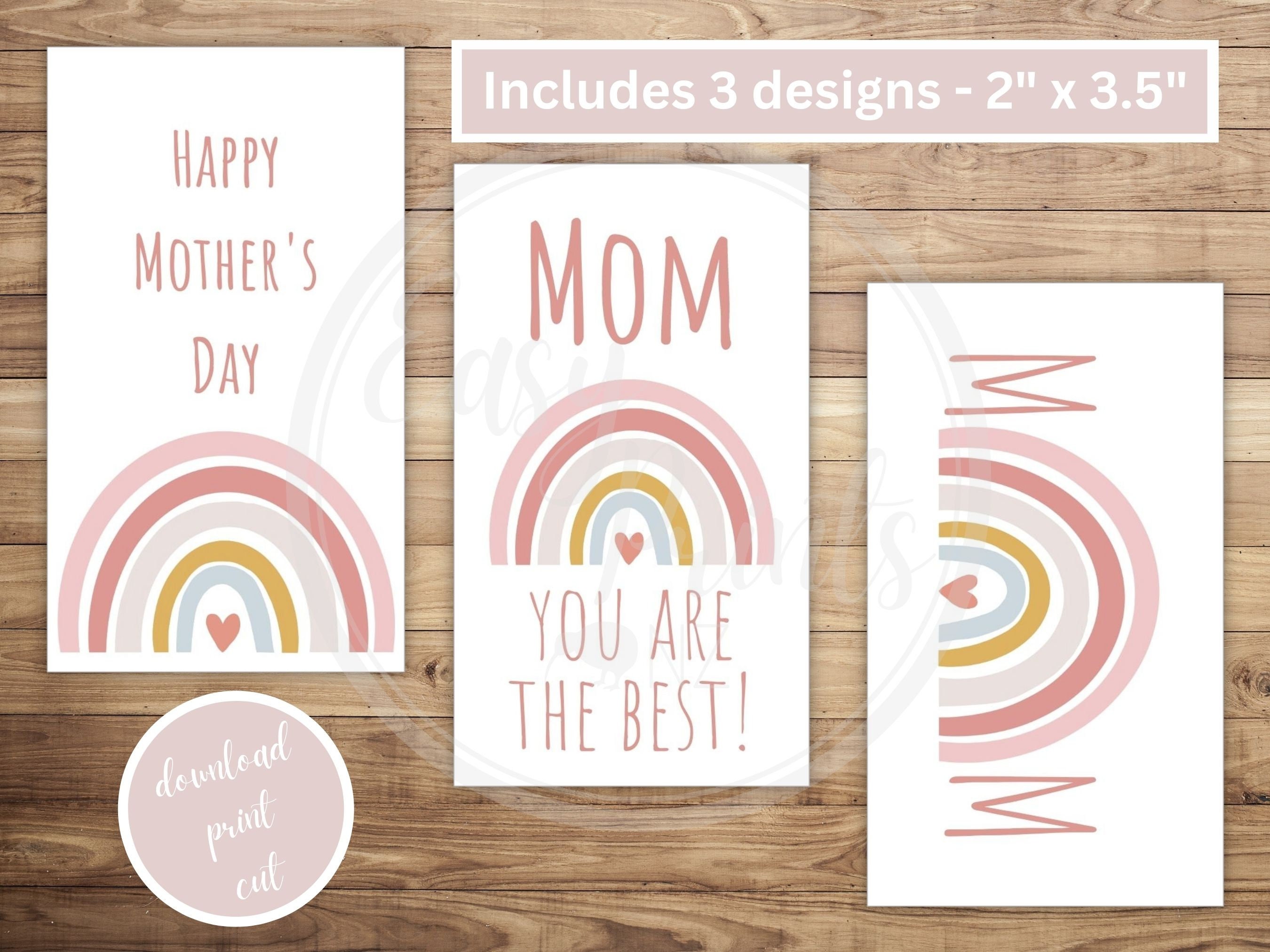 Mother's Day Gift Tags, Printable PDF, Instant Download, Happy Mother's ...