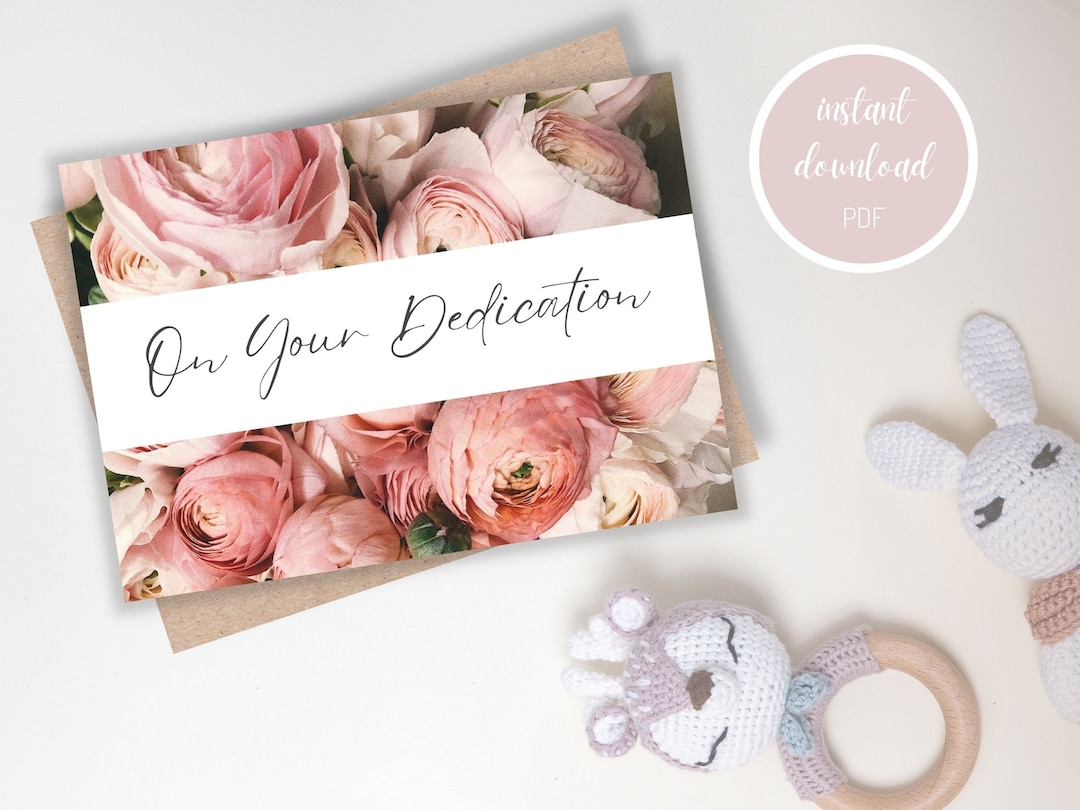 Dedication Card, Baby Dedication Card, Happy Dedication, on Your ...