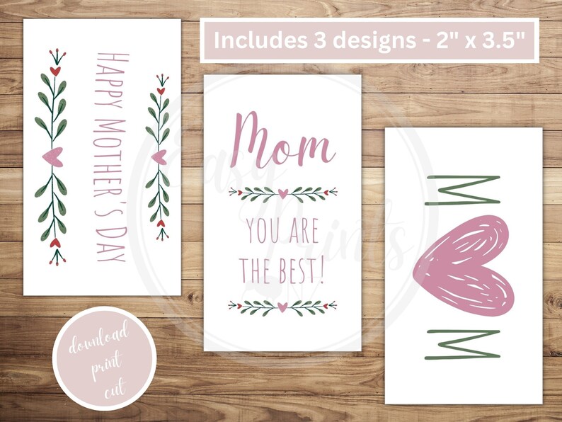 Mother's Day Gift Tags, Printable PDF, Instant Download, Happy Mother's ...