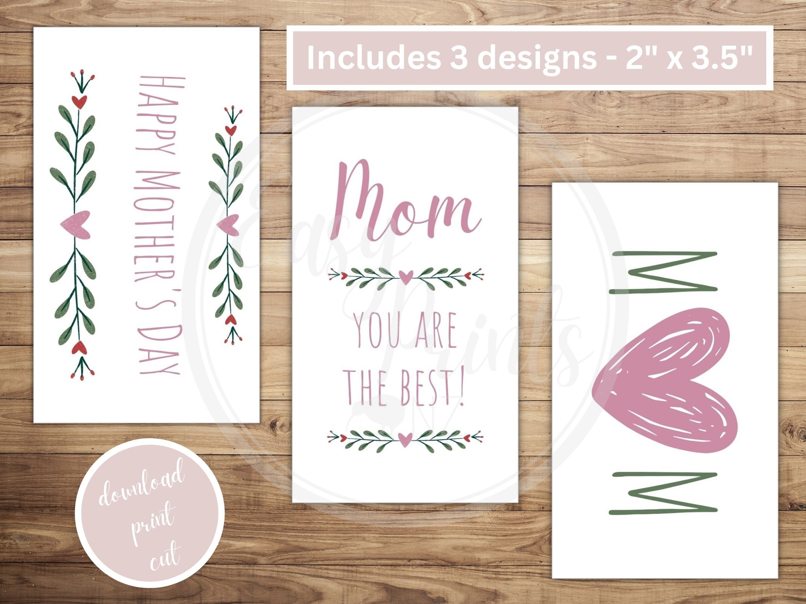 Mother's Day Gift Tags, Printable PDF, Instant Download, Happy Mother's ...