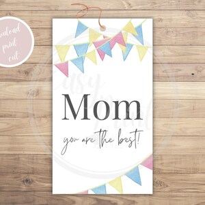Mother's Day Gift Tags, Printable PDF, Instant Download, Happy Mother's ...