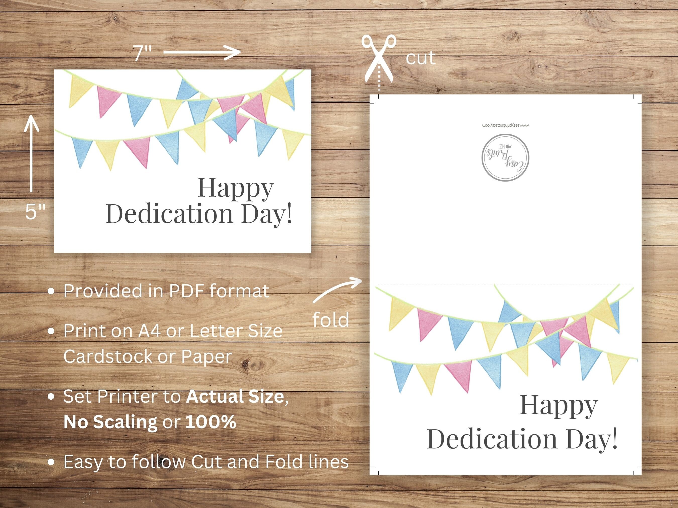 Dedication Card, Baby Dedication Card, Happy Dedication, on Your ...