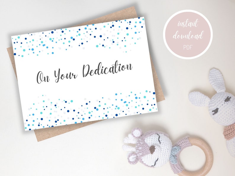 Dedication Card, Baby Dedication Card, Happy Dedication, on Your ...
