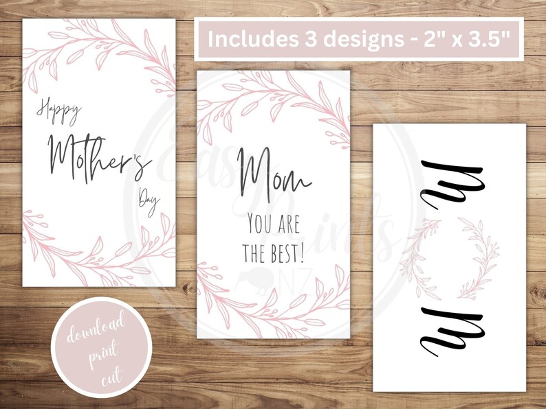 Mother's Day Gift Tags, Printable PDF, Instant Download, Happy Mother's ...