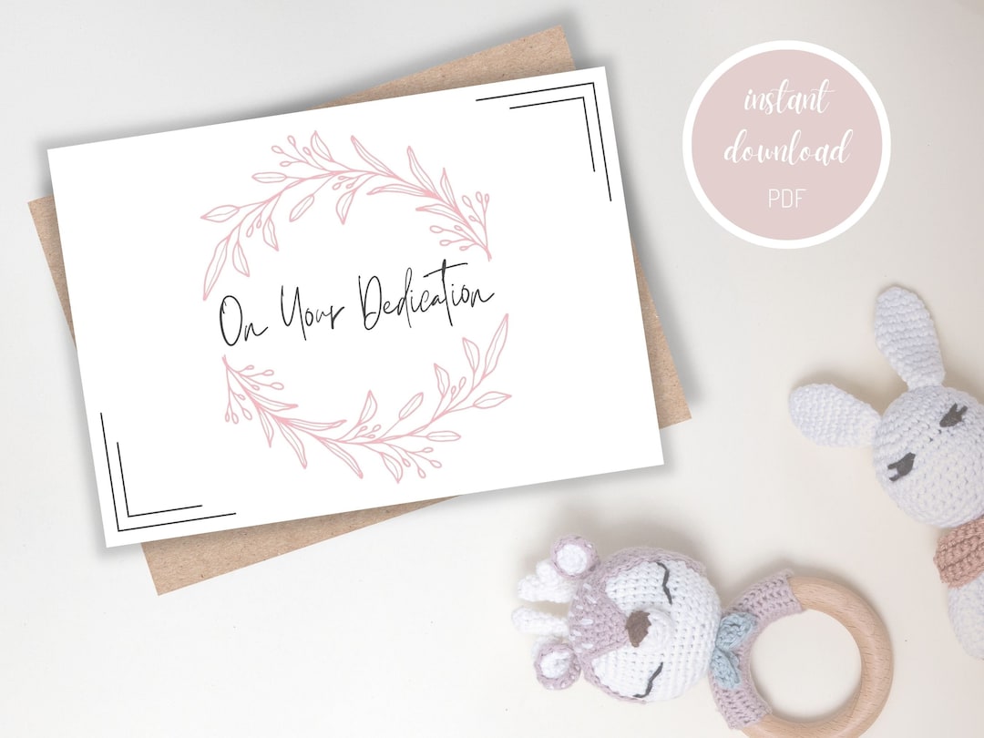 Dedication Card, Baby Dedication Card, Happy Dedication, on Your ...